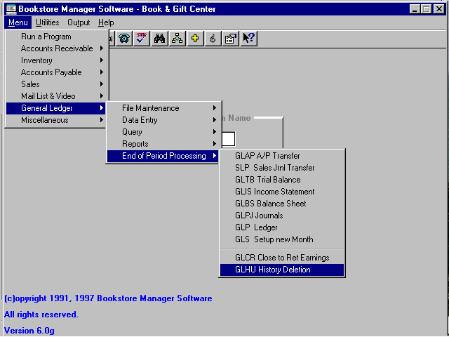 GLHU - Yearly History Deletion/Update